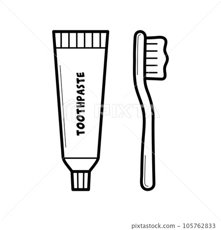 Toothpaste Clipart Black And White Dentist Digital Stamp Dentist