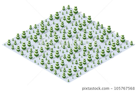 Isometric view projection of winter snow... - Stock Illustration ...