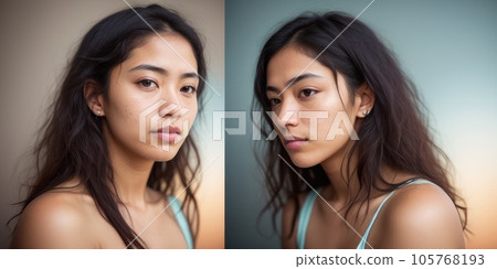 Fashion portrait of two stylish models girls... - Stock Illustration ...