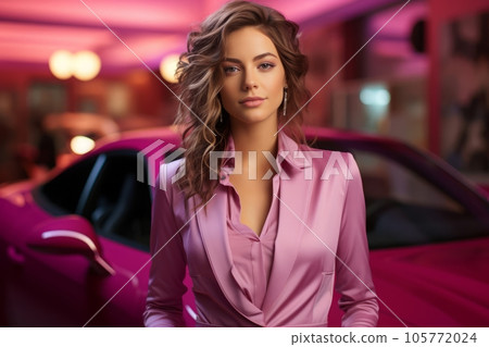 Car and woman, Generative AI AI image - Stock Illustration [105772024 ...