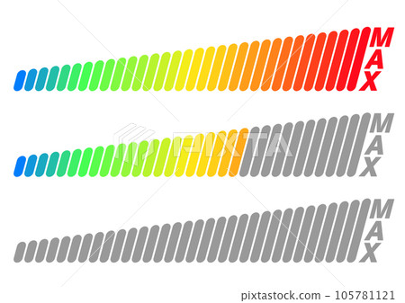 A power gauge used in fighting games. Show... - Stock Illustration ...