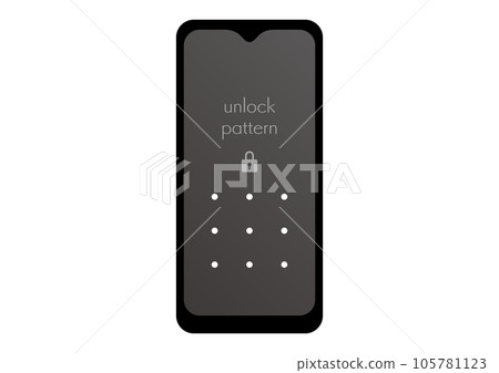 A locked smartphone. Requesting a PIN pattern. - Stock Illustration ...
