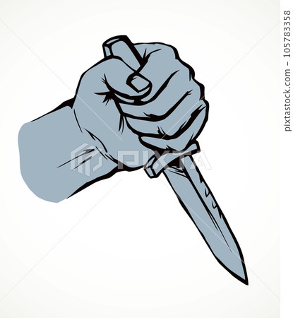 Hand with a dagger. Vector drawing - Stock Illustration [105783358] - PIXTA