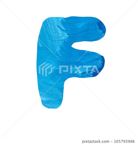 Letter F capital alphabet blue textured cut - Stock Illustration ...