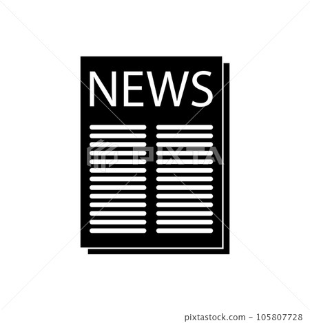 newspaper icon vector-插圖素材 [105807728] - PIXTA圖庫