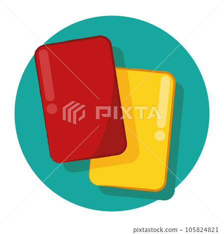 yellow card and red card - Stock Illustration [105824821] - PIXTA
