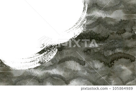 Sumi-e background material black texture - Stock Illustration ...