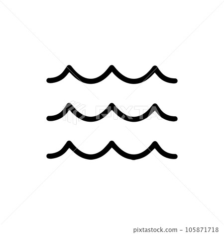 Sea, image of rippling water simple icon - Stock Illustration ...