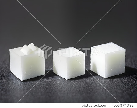 Realistic sugar cubes on black extreme closeup. - Stock Illustration ...