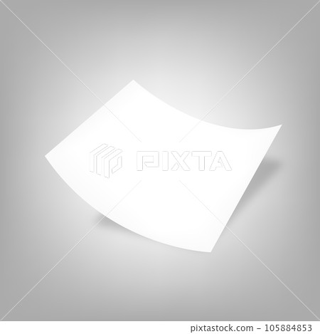 Blank white sheet blank, vector illustration. - Stock Illustration ...