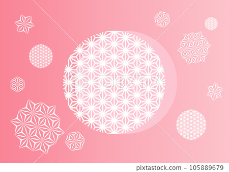 Japanese pattern background hemp leaf - Stock Illustration [105889679 ...