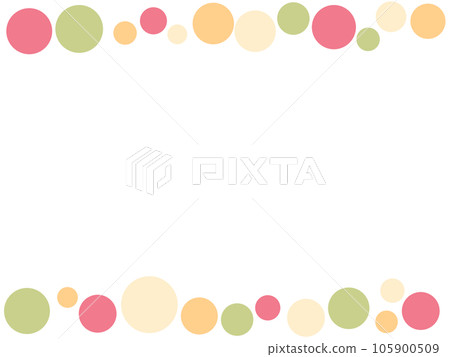 Colorful polka dots frame - Stock Illustration [105900509] - PIXTA