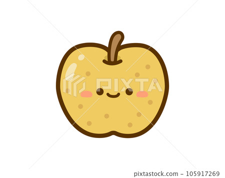 Cute face pear illustration material, - Stock Illustration [105917269 ...