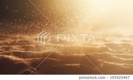 Dust particles sprayed by the wind. Sand on the... - Stock Illustration ...