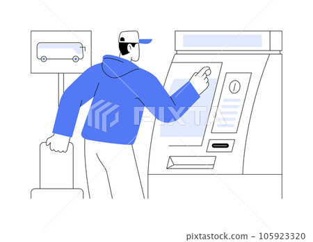 Ticket machine abstract concept vector... - Stock Illustration ...
