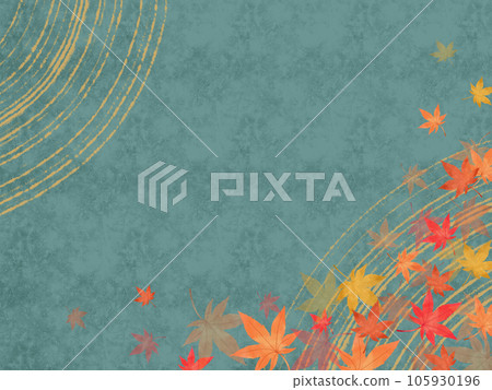 Maple frame blue background wallpaper - Stock Illustration [105930196 ...