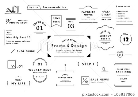 Illustration set of simple and stylish... - Stock Illustration ...