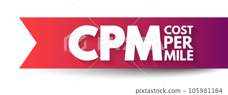 CPM Cost Per Mile - used measurement in... - Stock Illustration ...