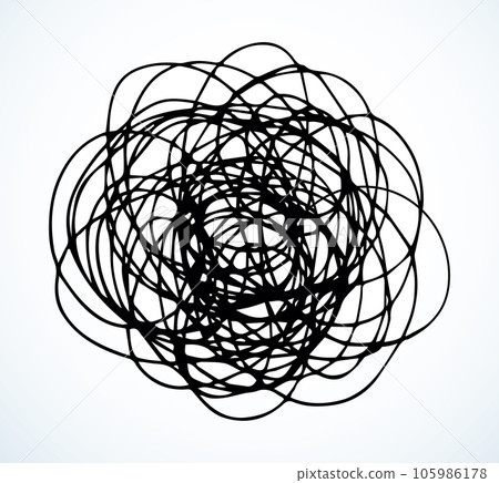 Unravel the tangled tangle. Vector drawing - Stock Illustration ...