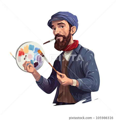 Creative male character cartoon illustration -...-插圖素材 [105986316 ...