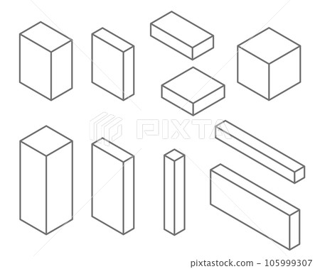 Illustration of a three-dimensional box using... - Stock Illustration ...