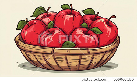 hand drawn cartoon fresh delicious apple... - Stock Illustration ...