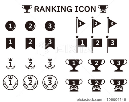 Vector illustration set of ranking icons - Stock Illustration ...