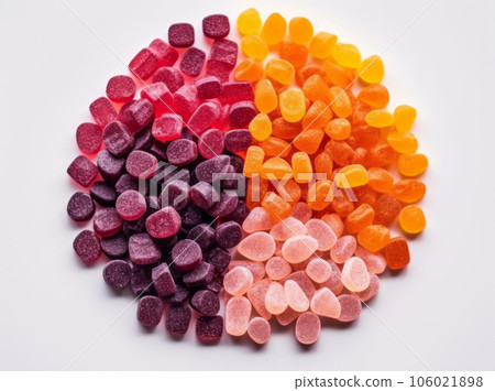 Group of red, orange and purple multivitamin... - Stock Illustration ...