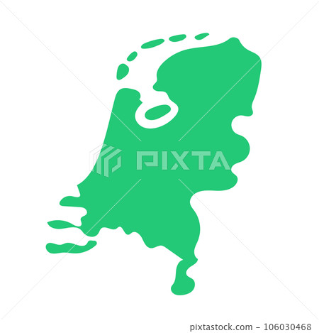 simple netherlands map - Stock Illustration [106030468] - PIXTA