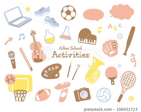 Handwritten club activities and lessons - Stock Illustration [106032723 ...
