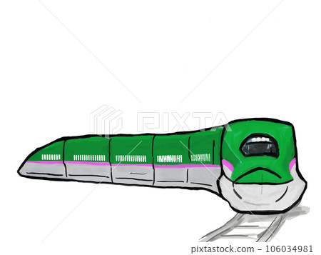 Tohoku Shinkansen Hayabusa sketch style... - Stock Illustration ...