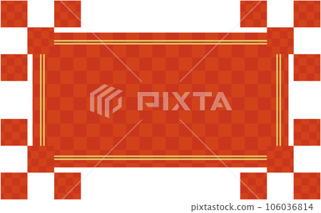 Red checkered square frame background - Stock Illustration [106036814 ...