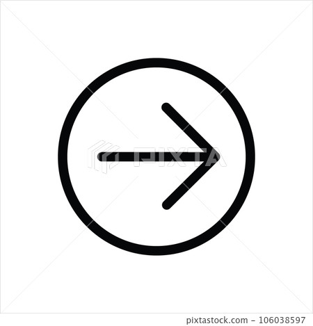 Right Arrow Round Icon Design - Stock Illustration [106038597] - PIXTA