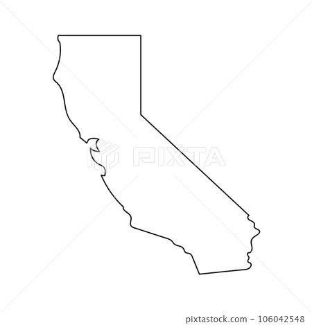 Simple California map icon. vector. - Stock Illustration [106042548 ...