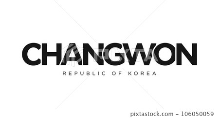 Changwon in the Korea emblem. The design... - Stock Illustration ...