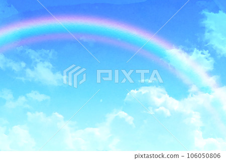 Rainbow over blue sky - Stock Illustration [106050806] - PIXTA