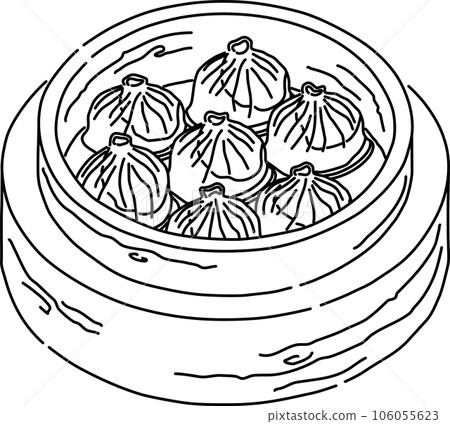 Xiaolongbao _ line drawing - Stock Illustration [106055623] - PIXTA