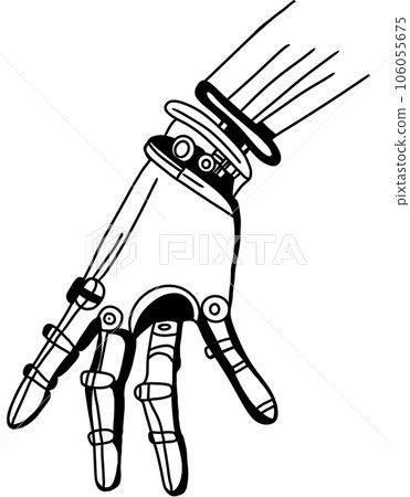 robot hand with wire brush - Stock Illustration [106055675] - PIXTA