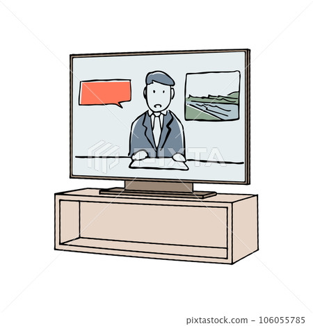 Illustration of a digital television... - Stock Illustration [106055785 ...