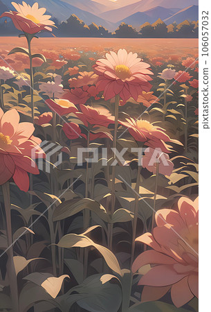 One side flower - Stock Illustration [106057032] - PIXTA