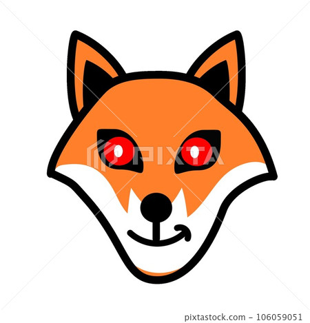 Fox face illustration for GIF animation - Stock Illustration [106059051 ...