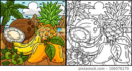 Summer Fruits Coloring Pages Free Printable Summer Coloring Pages