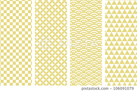 Golden Japanese pattern set - Stock Illustration [106091079] - PIXTA