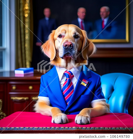 The president of the dog, the official... - Stock Illustration ...