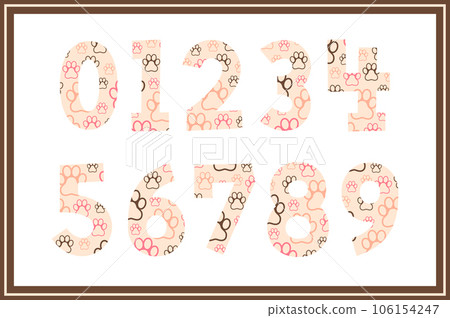 Versatile Collection of Dog Paw Numbers for... - Stock Illustration ...