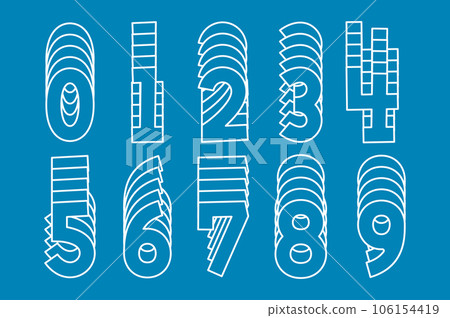 Versatile Collection of Stacked Numbers for... - Stock Illustration ...