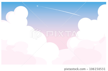 sunset sky background frame - Stock Illustration [106158531] - PIXTA