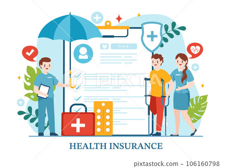 Health Insurance Vector Illustration with...-插圖素材 [106160798] - PIXTA圖庫
