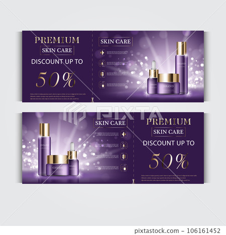 Gift voucher cosmetic hydrating facial cream... - Stock Illustration ...