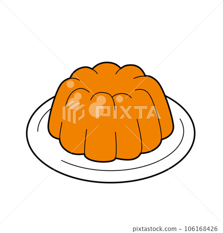 Simple and cute jelly illustration white... - Stock Illustration ...